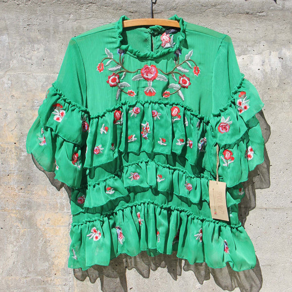 Clover Vine Top, Sweet boho embroidered tops from Spool 72. | Spool No.72