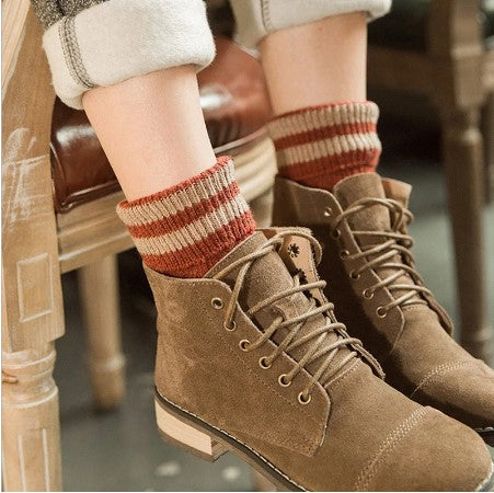 Cozy Hiker Socks in Rust, Cozy Knit Socks from Spool 72. | Spool No.72