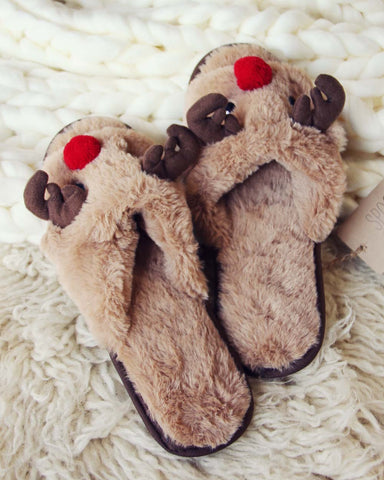 Dreamy Reindeer Slippers, Cozy Reindeer Slippers from Spool No.72 ...
