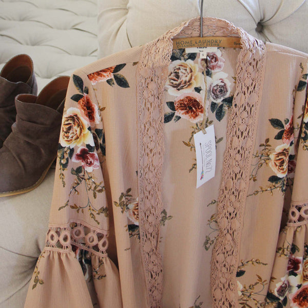 Romantique Rose Duster in Taupe, Bohemian Tops & Dusters from Spool 72 ...