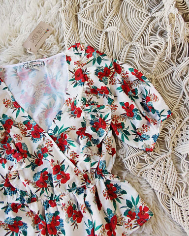 Ruffle Wrap Top, Bohemian Sweet Tops & Blouses from Spool 72. | Spool No.72
