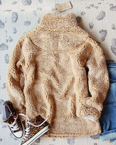 Teddy Cozy Pullover in Sand, Cozy Teddy Pullover Sweatshirts from Spool ...
