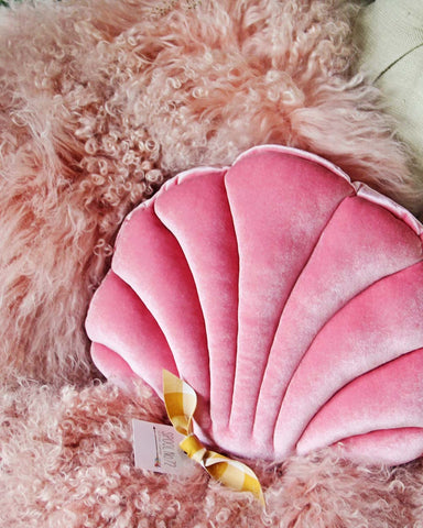 Velvet Shell Pillow in Pink, Gorgeous pillows from Spool 72. | Spool No.72