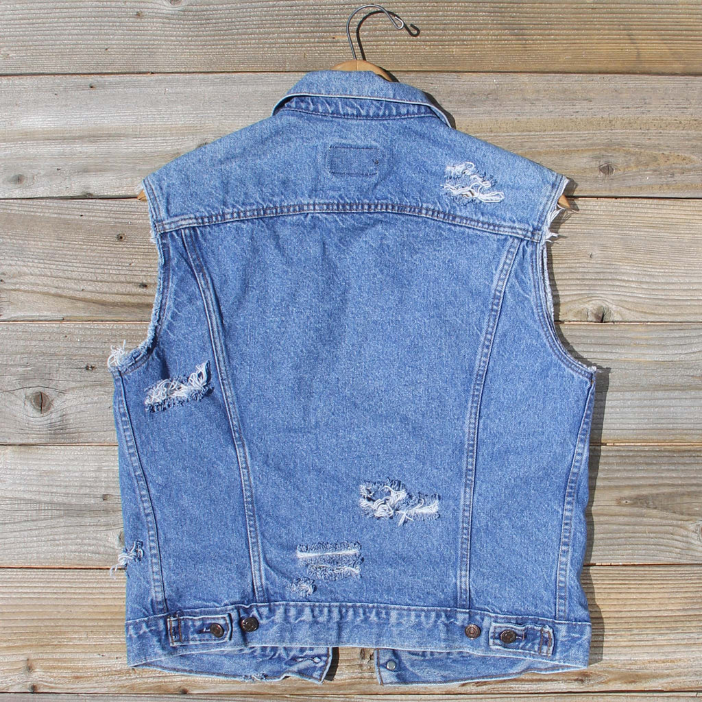 Vintage Distressed Vest, Sweet Vintage Denim from Spool 72. | Spool No.72